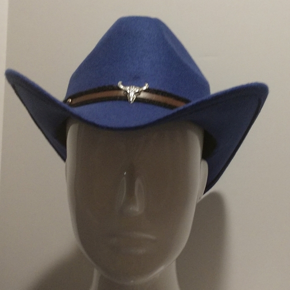 None | Accessories | Cobalt Blue Western Cowboy Outback Country Hat ...